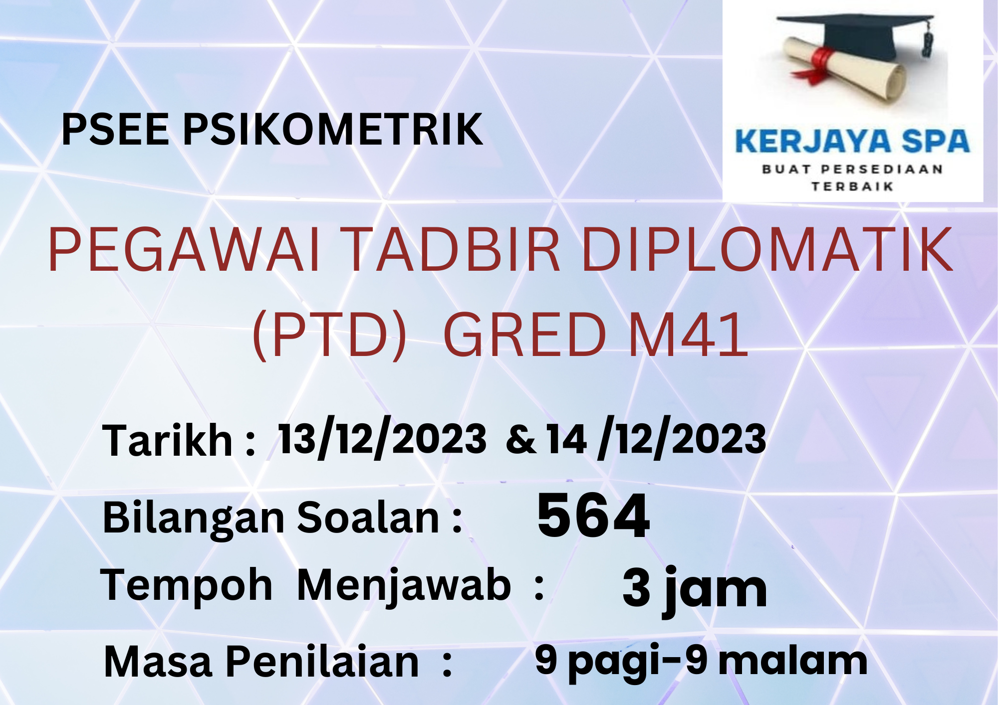 PSEE PSIKOMETRIK PEGAWAI TADBIR DIPLOMATIK (PTD) – Tips Kerjaya Graduan