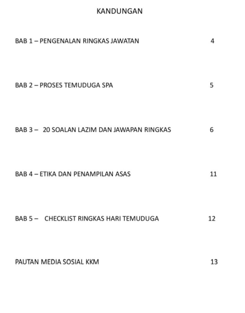 Contoh Soalan Temuduga Pembantu Tadbir Perkeranian Dan Operasi (PTPO ...